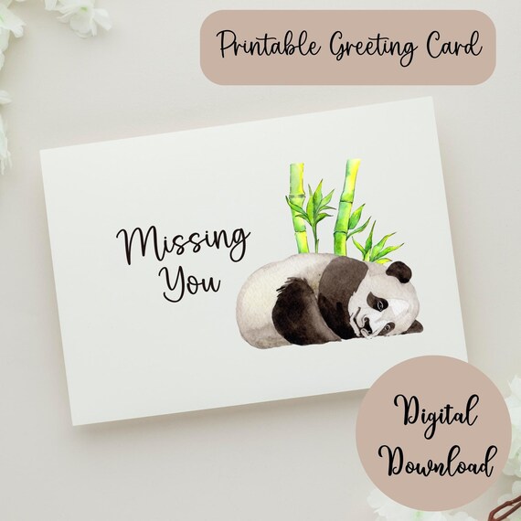 Printable Missing You Greeting Card Printable Greeting Card - Etsy