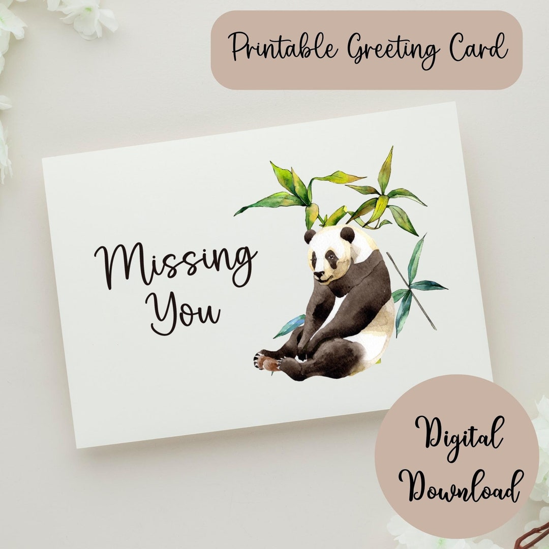 Printable Missing You Greeting Card Printable Greeting Card - Etsy