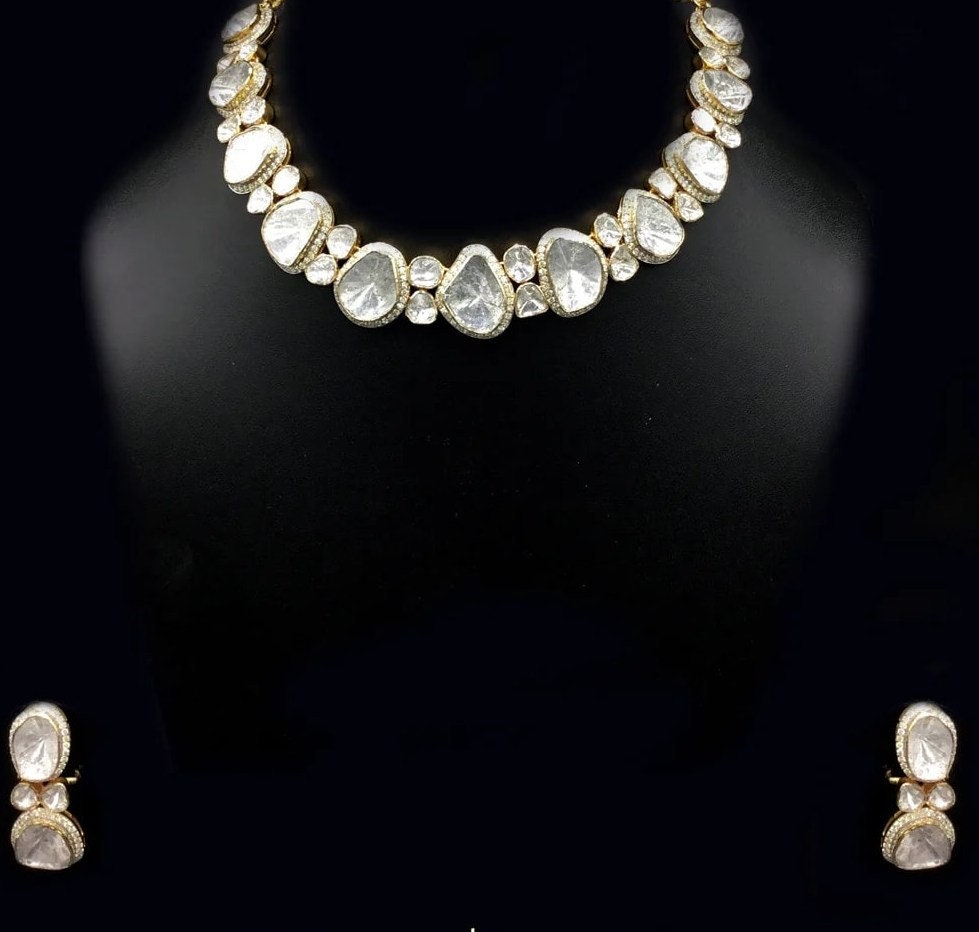 Polki uncut diamond necklace price store
