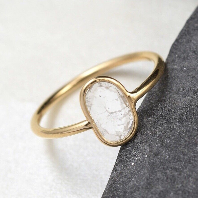 Diamond Slice Ring - Etsy