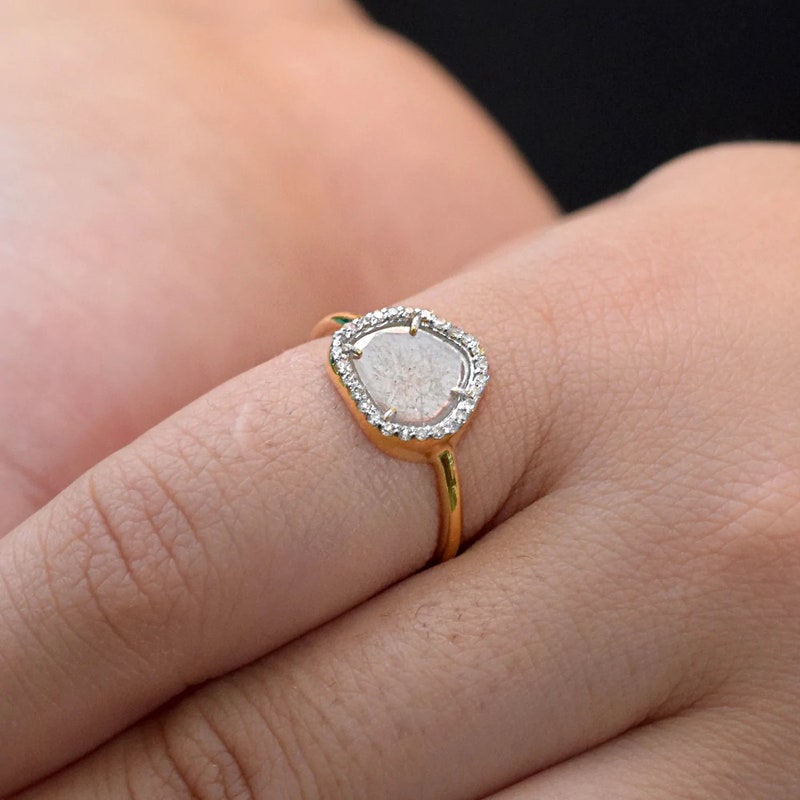 Diamond Slice Ring - Etsy