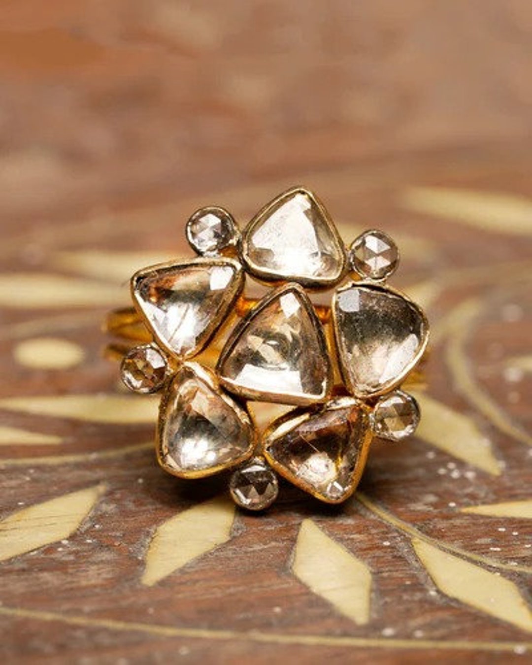 Polki Diamond Ring, Gold Diamond Ring, Delicate Jewelry, Solitare ...