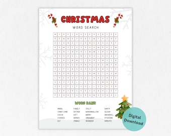 Winter Word Search, Holiday Word Search, Christmas Word Search ...