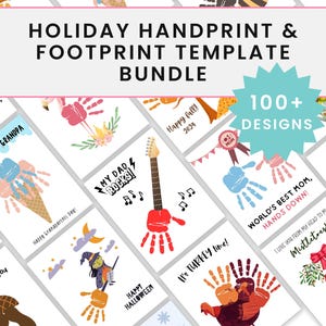 Handprint Art Mega Bundle, Handprint Templates for Daycare, Holiday ...