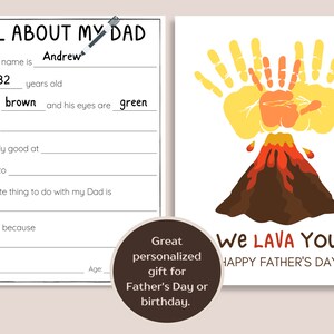 Father's Day Bundle, All About My Dad Printable, Father's Day Handprint ...