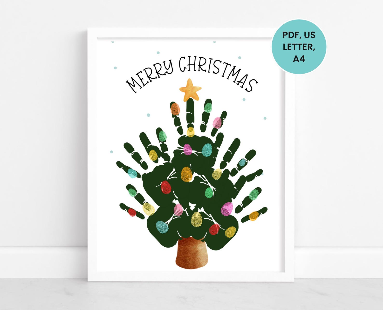 Christmas Tree Handprint Craft Template, Christmas Tree Handprint Art ...