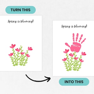 Spring Handprint Art Templates, Spring Handprint Crafts, Spring ...