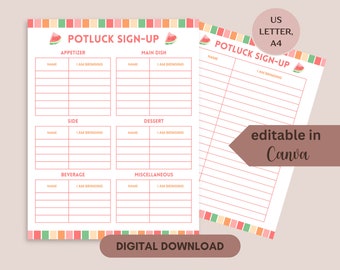 Fiesta Potluck Sign up Sheet, Office Potluck Party Printable, Taco ...
