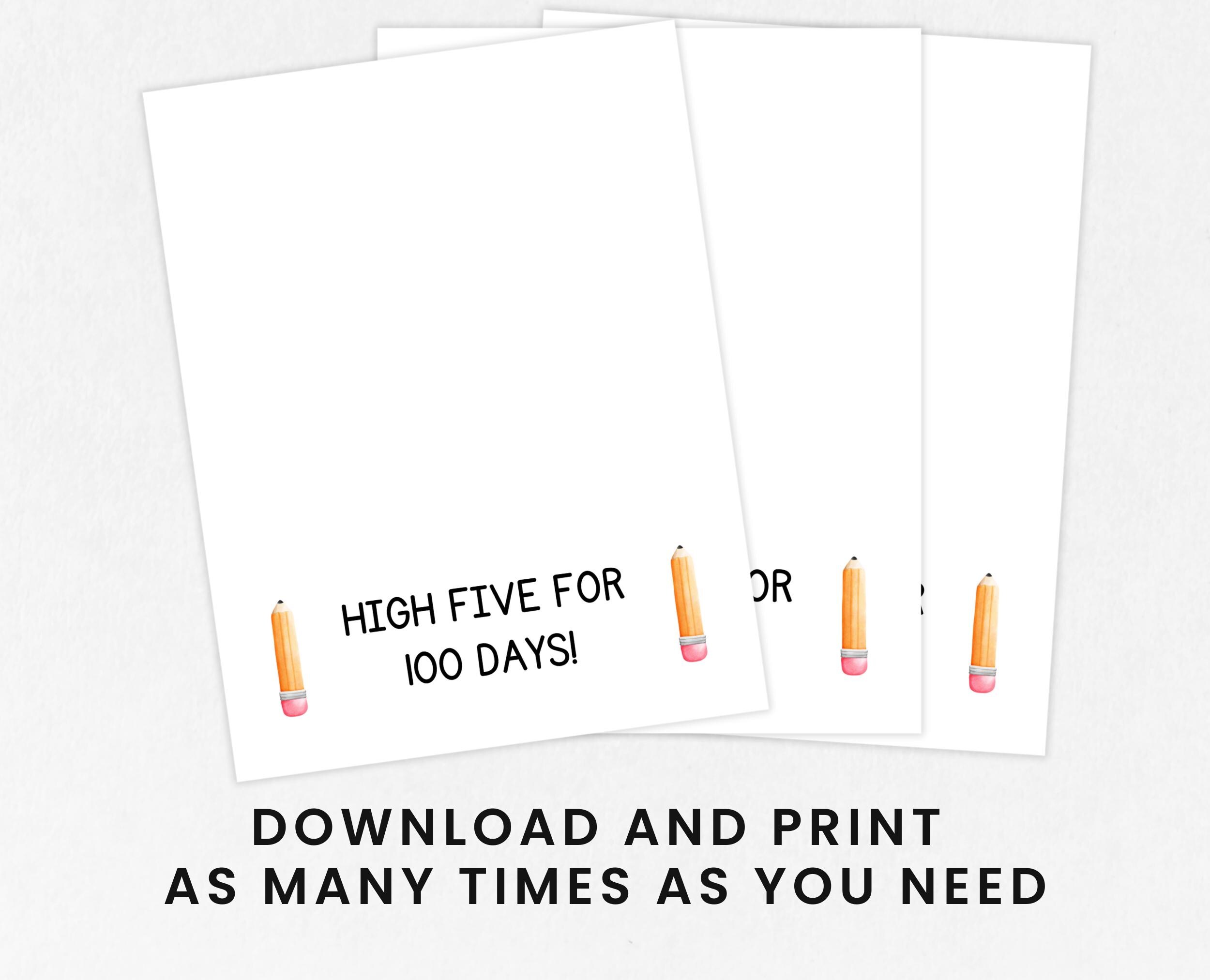 100 Days of School Handprint Craft Templates, 100th Day of School ...