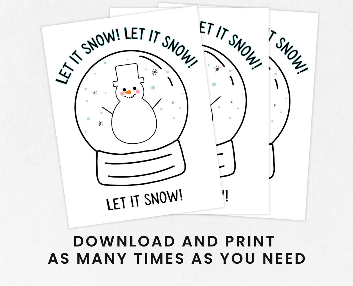 Snow Globe Fingerprint Craft Template, Fingerprint Crafts for Baby ...