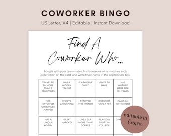 Team Building Bingo Game Office Version - Etsy