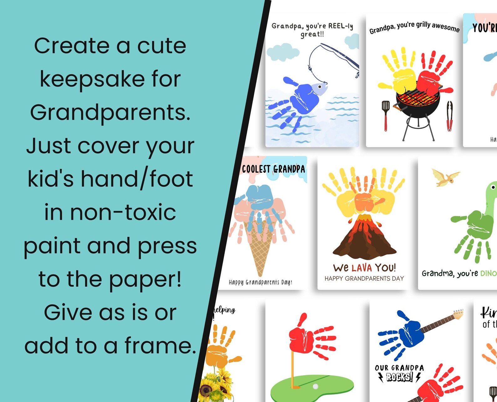 Grandparents Day Handprint Templates, Grandparents Day Handprint Crafts ...