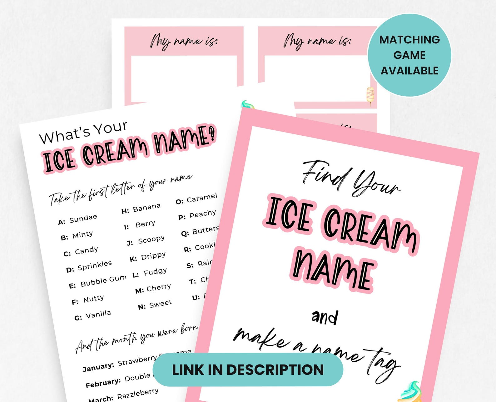 Ice Cream Social Sign up Sheet, Office Potluck Party Printable, Ice ...