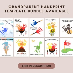 Golf Handprint Art Template for Grandpa, Grandparents Day Handprint ...