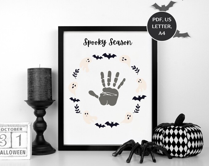 Halloween Handprint Art | Halloween Handprint Craft Bundle | Halloween ...