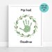 Christmas Wreath Handprint Craft Template, My First Christmas Footprint ...
