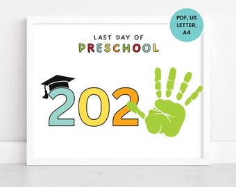 Last Day of School / Graduation Handprint Craft - Etsy