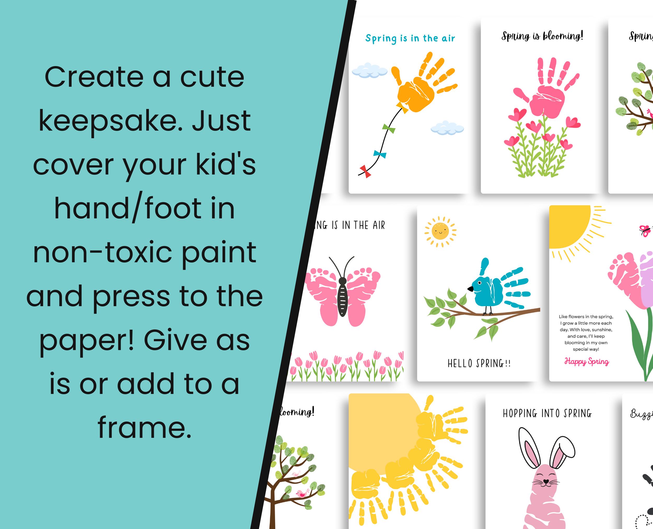 Spring Handprint Art Templates, Spring Handprint Crafts, Spring ...