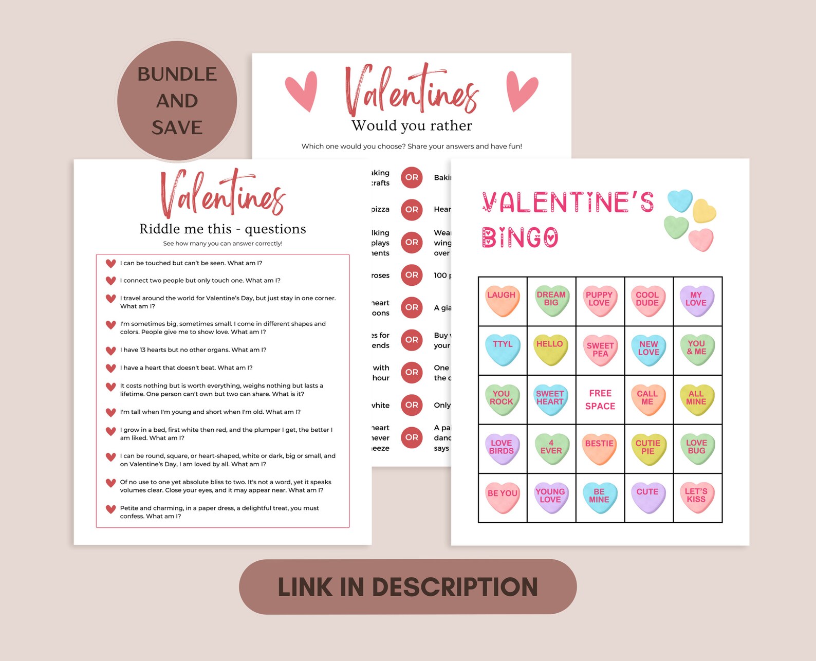 Valentines Would You Rather, Activities for Kids Printable, Valentine's ...