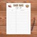 Bake Sale Sign up Sheet, Bake Sale Fundraiser Printable, School Bake ...