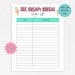 Ice Cream Social Sign up Sheet, Office Potluck Party Printable, Ice ...