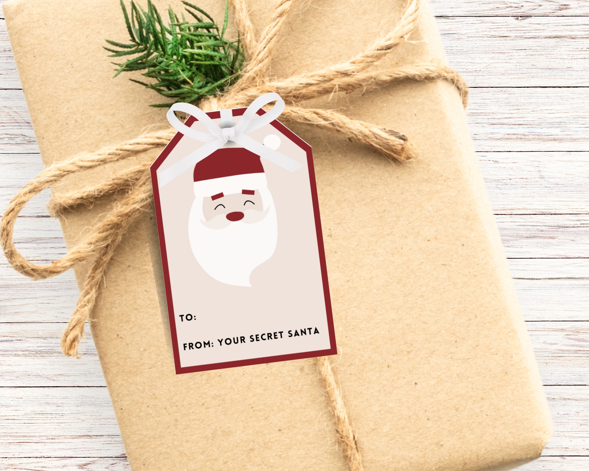 Editable Secret Santa Gift Tag, to From Gift Tags, Santa Gift Tags ...