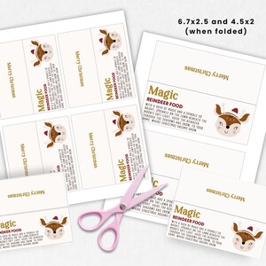 Reindeer Food Tags, Printable Magical Reindeer Tags, Christmas Eve ...