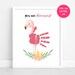 Flamingo Handprint Art Template for Grandma, Grandparents Day Handprint ...