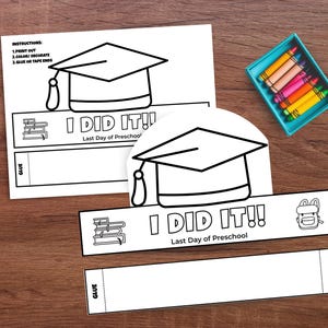 Last Day of Preschool Paper Crown, Paper Crown Craft for Kids, Prek ...