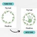 Christmas Wreath Handprint Craft Template, My First Christmas Footprint ...