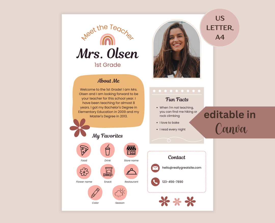 Editable Meet the Teacher Flyer, Meet the Teacher Template, Back to ...