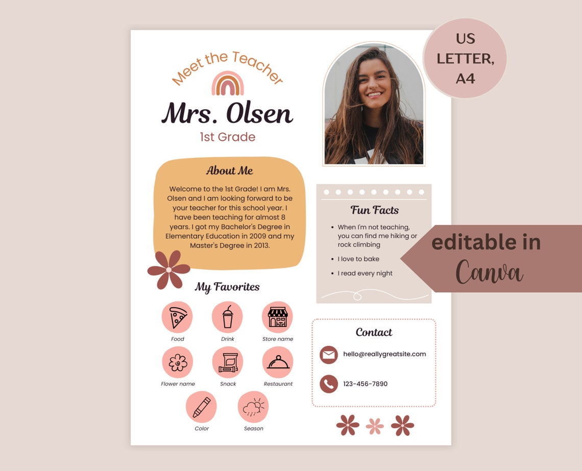 Editable Meet the Teacher Flyer, Meet the Teacher Template, Back to ...