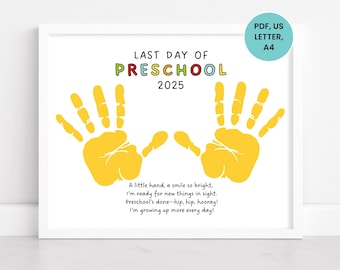 Last Day of School / Graduation Handprint Craft - Etsy