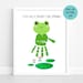 Frog Handprint Art Template, Spring Handprint Craft, Spring Handprint ...