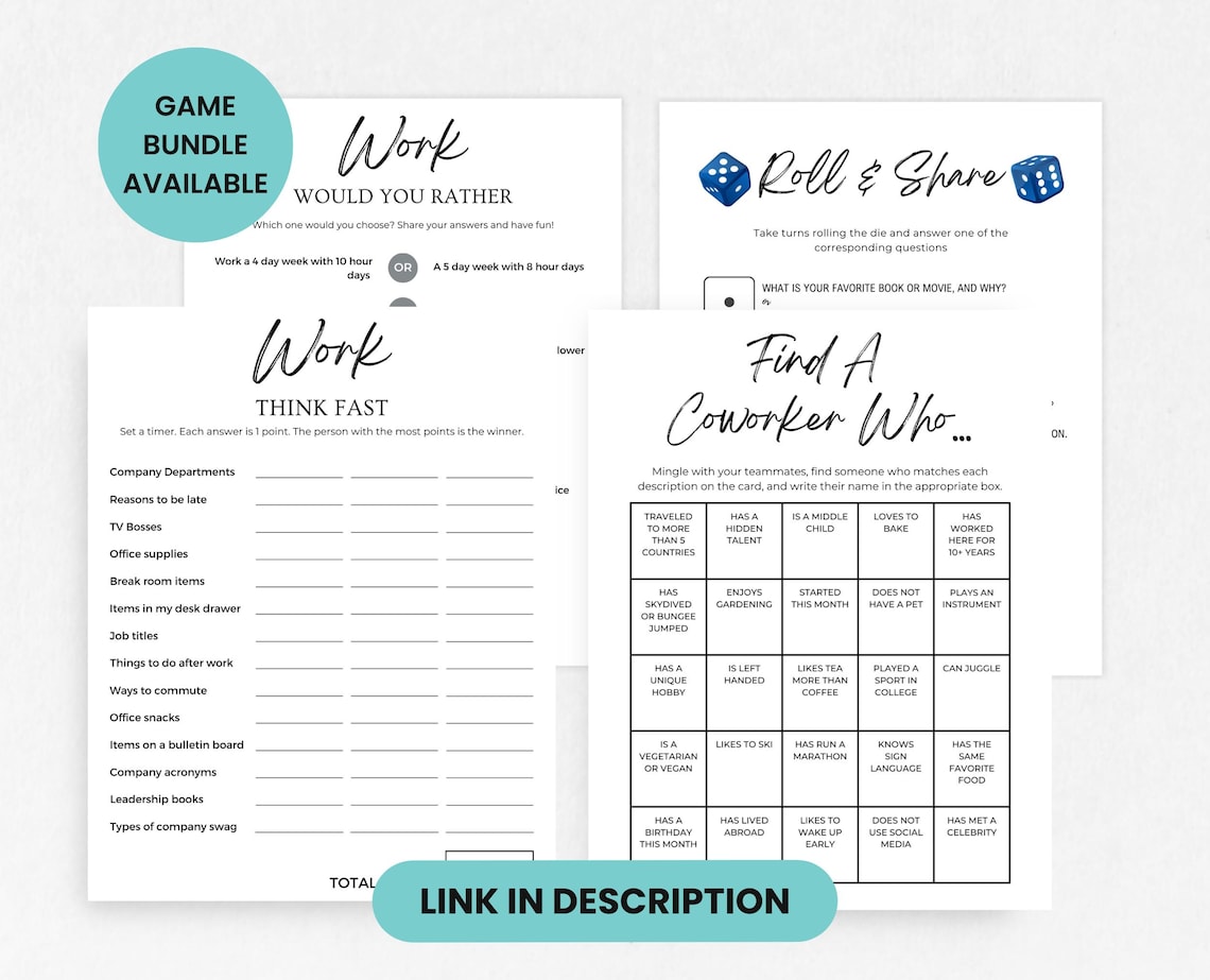 Work Would You Rather Game, Printable Office Party Game, Team Building ...