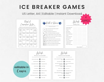 Icebreaker Game Bundle, Printable Team Building Games, Group Activities ...
