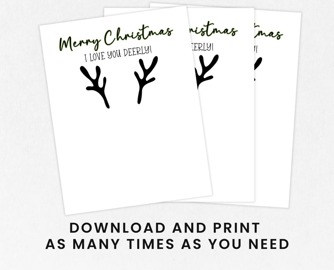 Christmas Footprint Craft Template, Christmas Craft, Reindeer Footprint ...