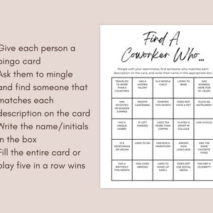 Coworker Bingo, Work Bingo, Office Bingo Printable, Bingo Game for ...