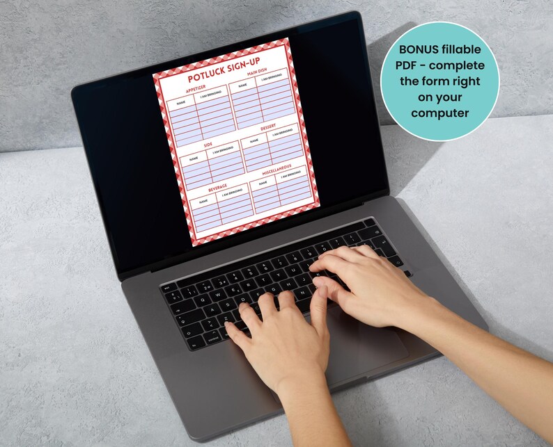 Potluck Sign up Sheet, Office Potluck Party Printable, Picnic Potluck ...