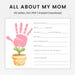 All About My Mom Handprint Craft, Mom Questionnaire, Mother's Day Gift ...