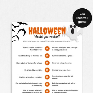 Halloween Activities Printable Bundle, Halloween Riddles, Would You ...