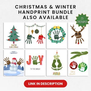 Christmas Wreath Handprint Craft Template, My First Christmas Footprint ...