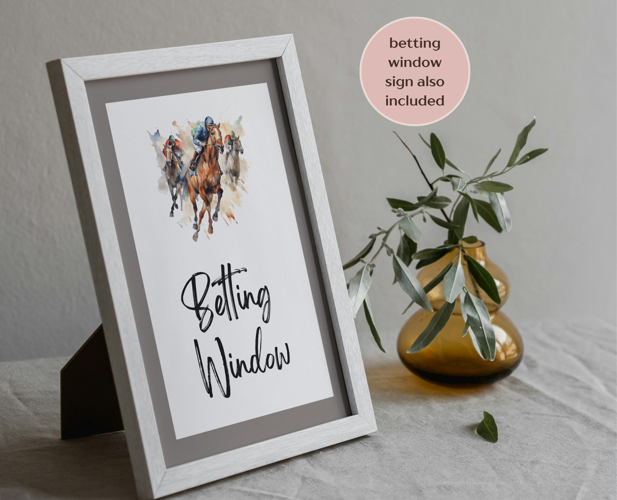 Horse Race Betting Cards, Printable Derby Game, Horse Race Game, Bet ...