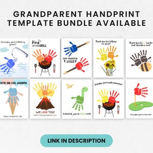 Fishing Handprint Art for Grandpa, Grandparents Day Handprint Craft ...