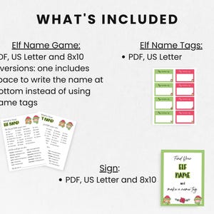 What's Your Elf Name Game, Christmas Name Game Activity, Christmas Day ...