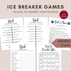 Editable Icebreaker Game Bundle, Team Building Games, Group Activities ...