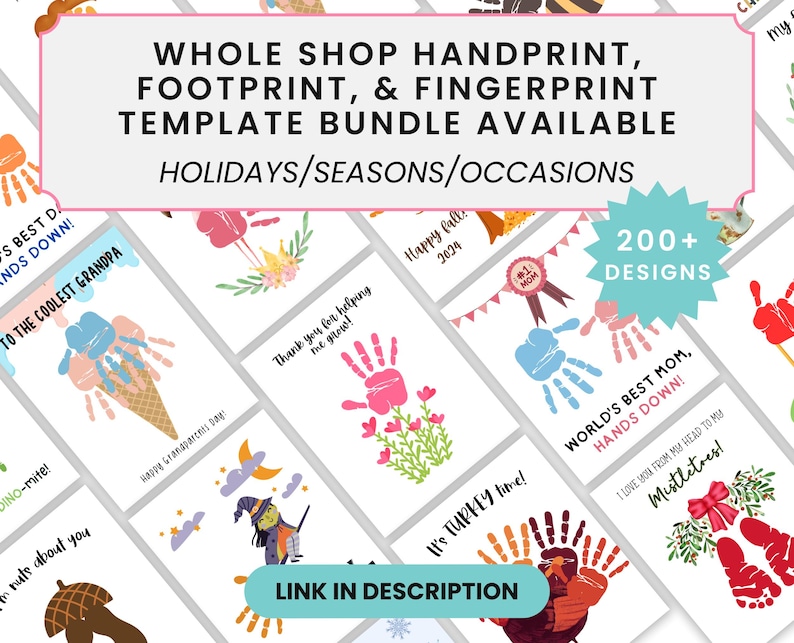 Spring Handprint Art Templates, Spring Handprint Crafts, Spring ...