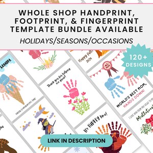 Flower Handprint Art Template, Grandparents Day Handprint Craft, Mother ...