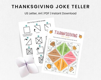 Thanksgiving Printable Fortune Teller/cootie Catcher - Etsy