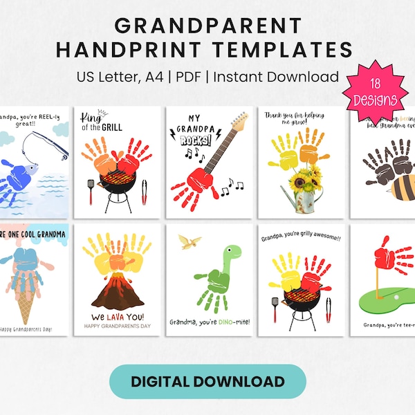 Grandparents Day Handprint Craft - Etsy